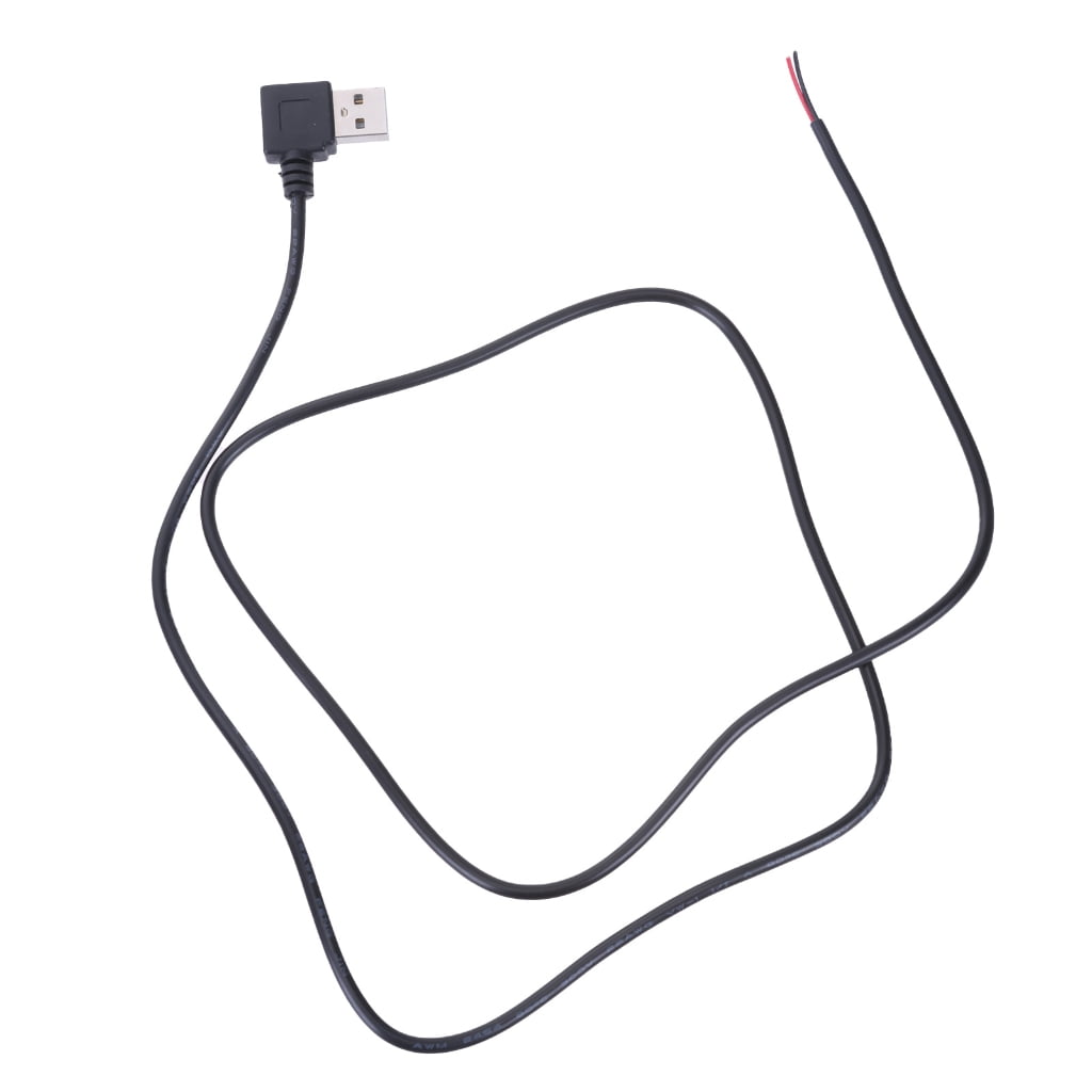 22AWG USB Male Charging Cord Open End Cable for Repair LED Light Fan ...