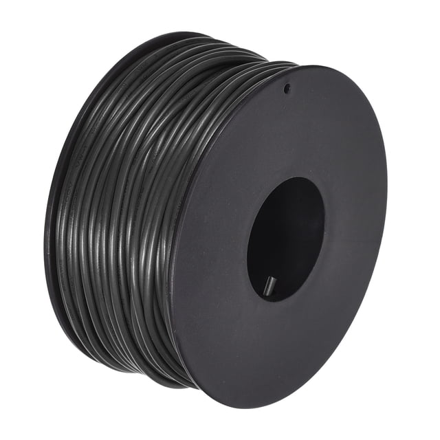 Uxcell 22AWG Stranded Wire Hookup 30M/100ft Black Electrical Wire ...