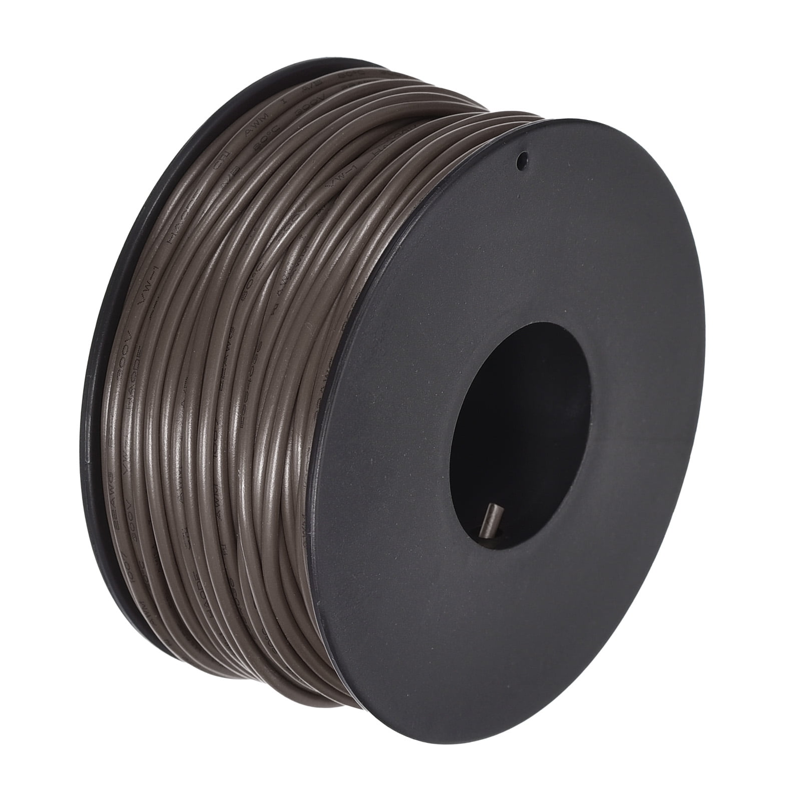 Uxcell 22AWG Stranded Wire PVC Hookup 30M/100ft Brown, Electrical Wire ...