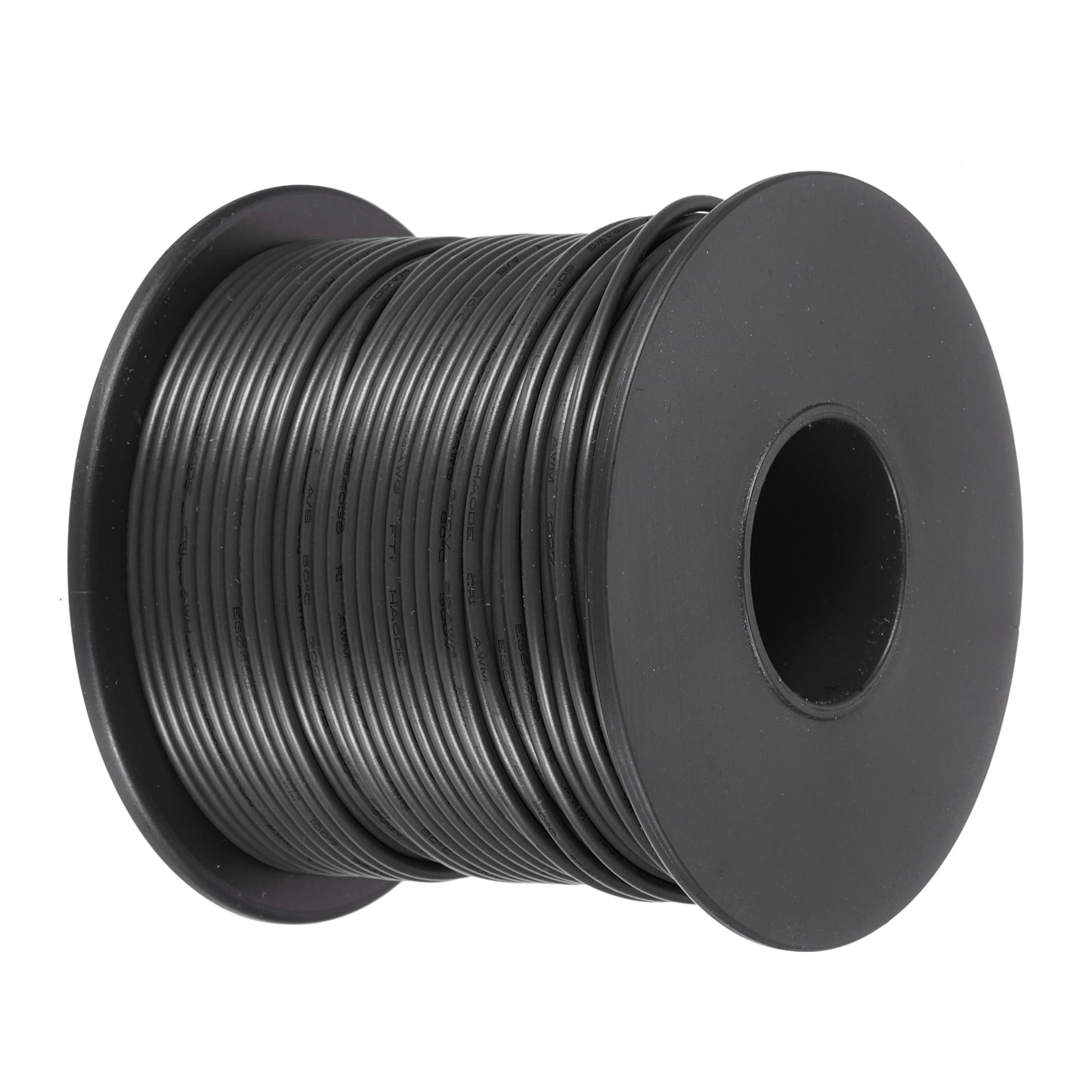 Uxcell 22AWG Stranded Hookup Wire 50m/164ft Black Electrical UL1007 ...