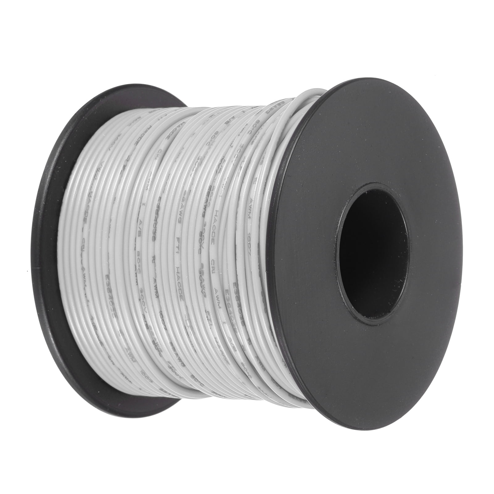Uxcell 22AWG Stranded Hookup Wire 50m/164ft Grey Electrical UL1007 ...