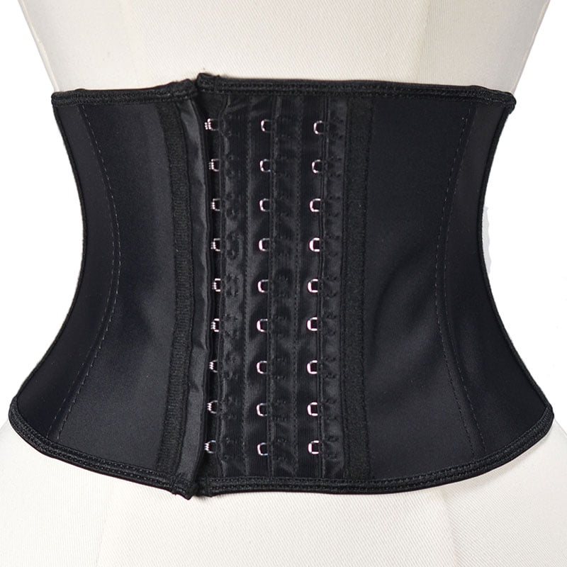 22Cm/24Cm Short 3 Layers Latex Waist Trainer Corset 9 Steel Bones ...