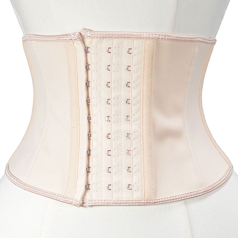 22Cm/24Cm Short 3 Layers Latex Waist Trainer Corset 9 Steel Bones ...