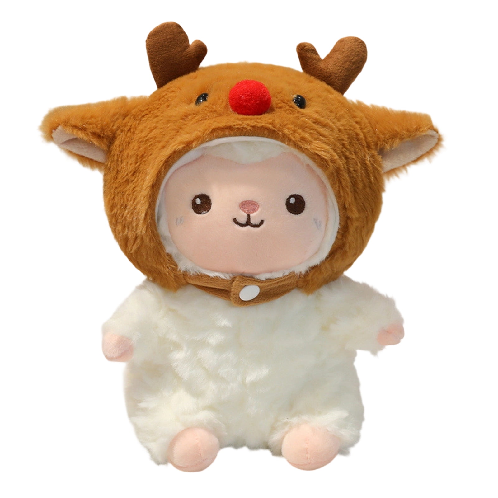 22Cm Lamb Plush Toy With Reindeer , Creative Design With Super Soft ...