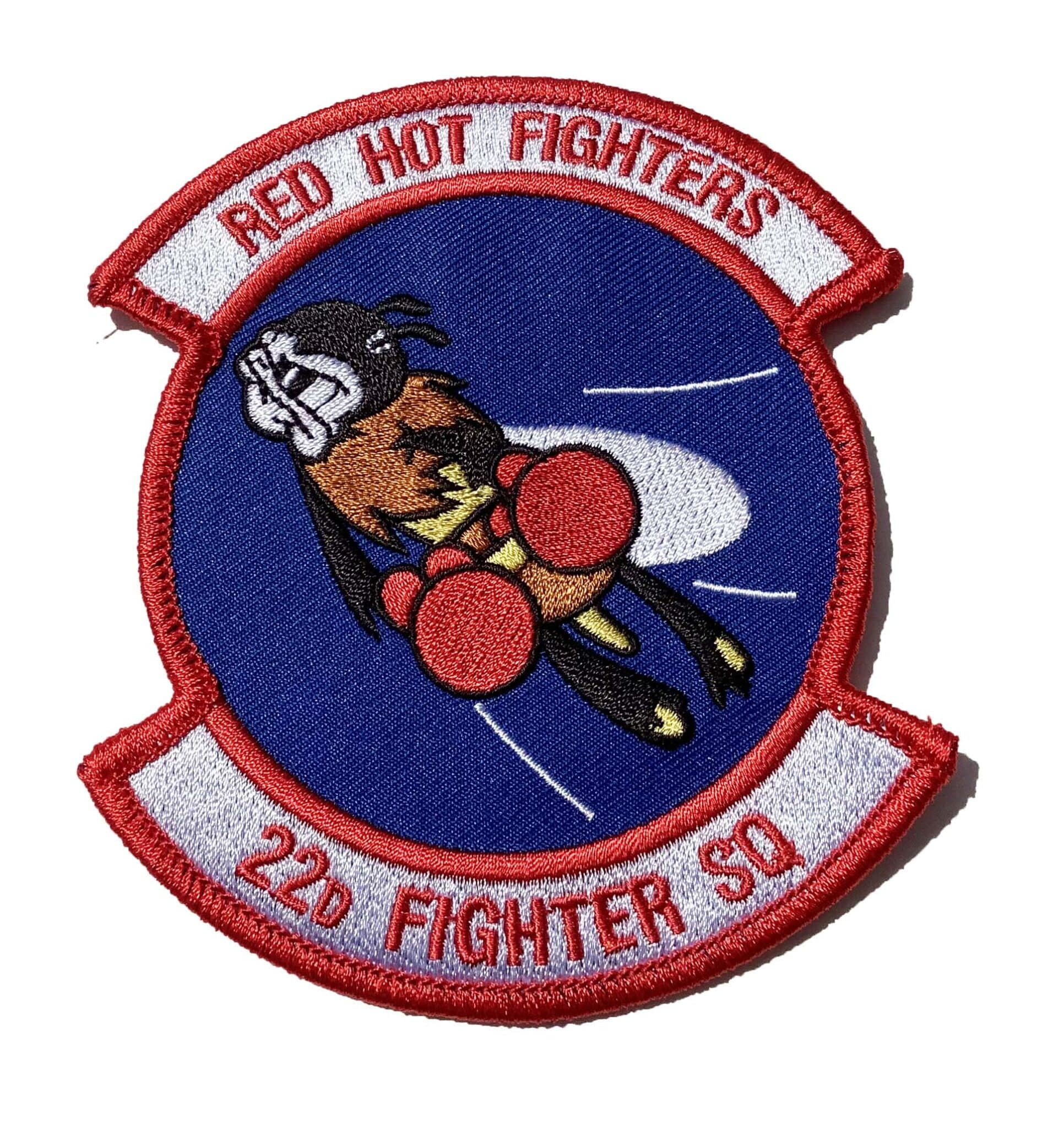 22D FIGHTER SQUADRON RED HOT FIGHTERS Patch- Sew On - Walmart Business ...