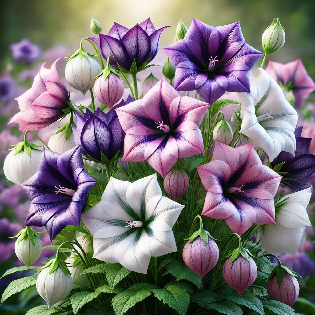 22Day Seeds: Seeds TWE5 Balloon Flower Mix/Platycodon/Perennial Flowers ...