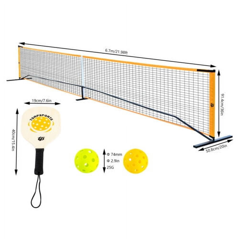 22FT Deluxe Complete Pickleball Tennis Net w/ Stand Set + Carry Bag ...