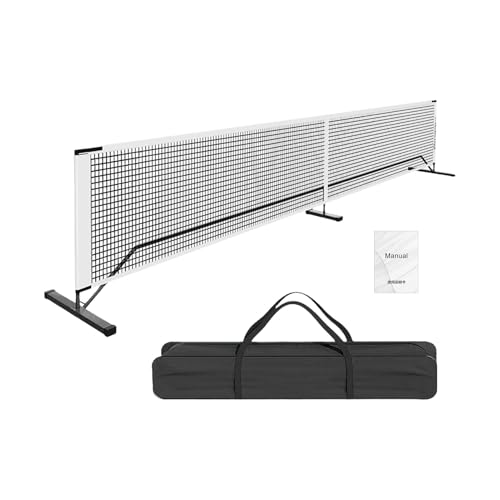 22FT Portable Pickleball Net, Adjustable Badminton Pickleball Net with ...