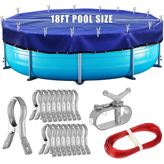22FT Round Pool Cover for 18FT Above Ground Pool Winter Pool Cover with ...