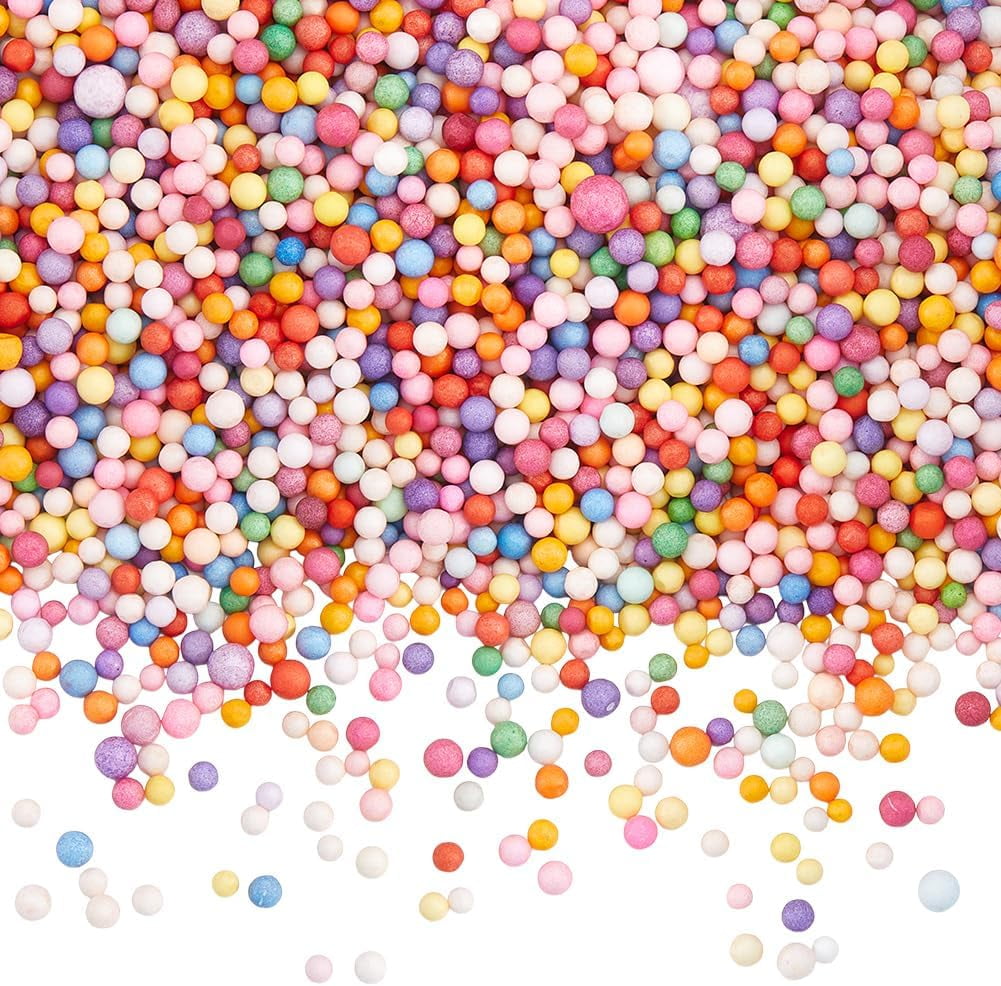 22G Mini Foam Craft Balls Colorful Filler Beads Bulk Microfoam ...