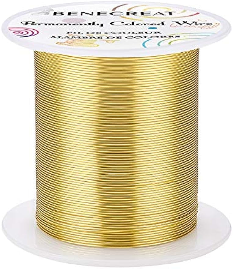 22Gauge 164FT Tarnish Resistant Gold Wire Jewelry Beading Wire for ...