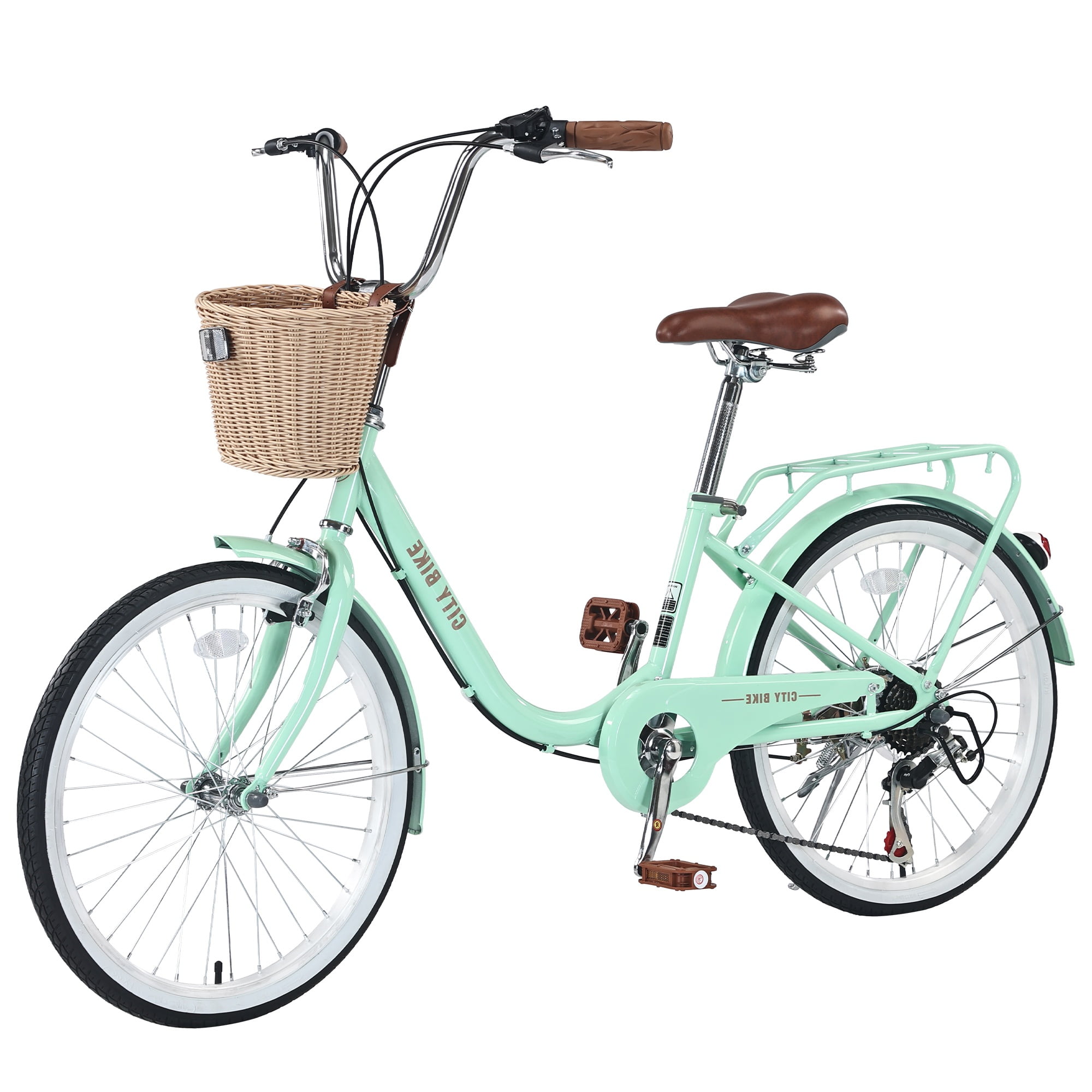 22Inch Road Bike, 7 Speeds Steel Frame Commuter City Cruiser Bike With ...