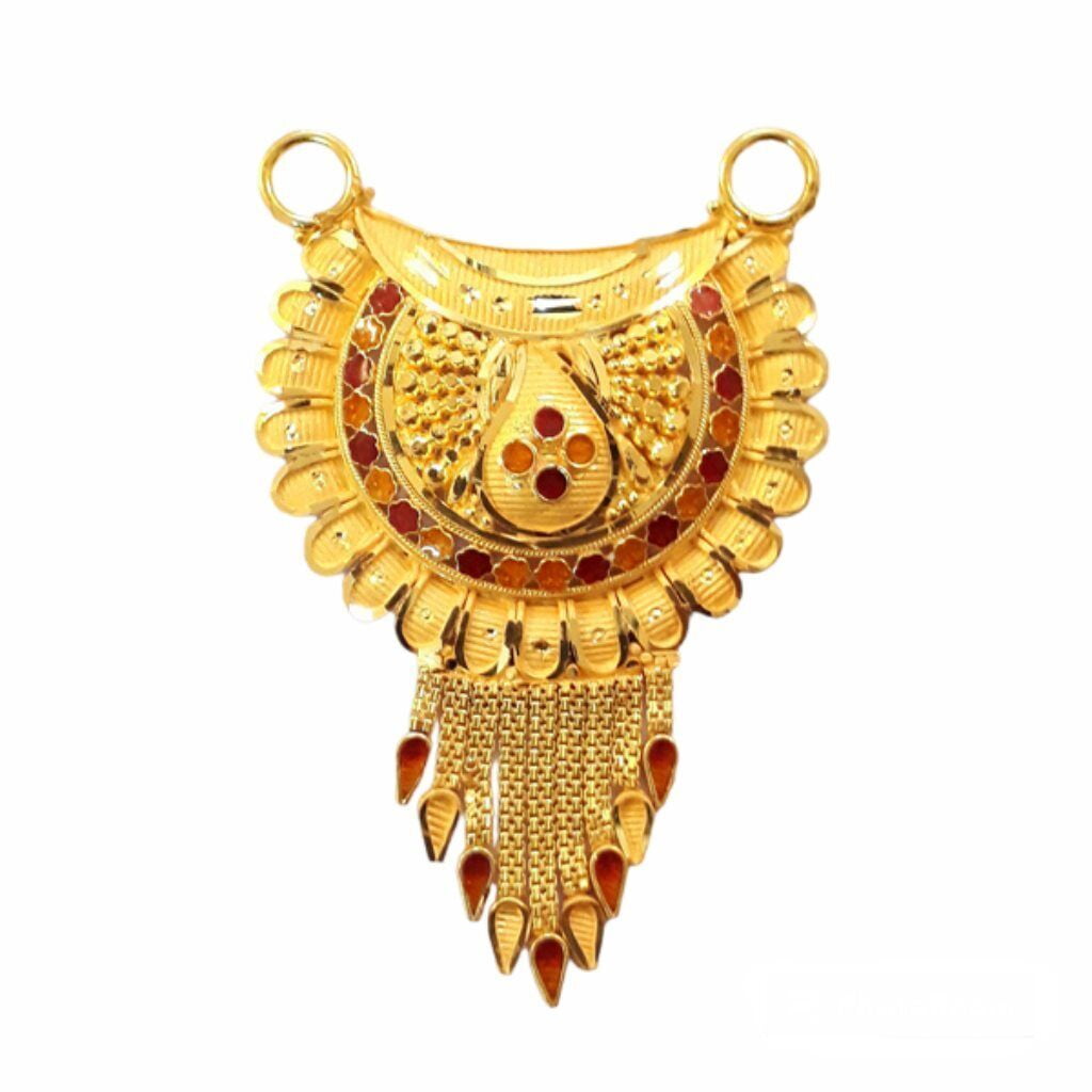 22K/18K Real Certified Fine Yellow Gold Beauteous Mangalsutra Pendant - Walmart.com