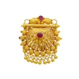 22K/18K Real Certified Fine Yellow Gold Divine Mangalsutra Pendant ...