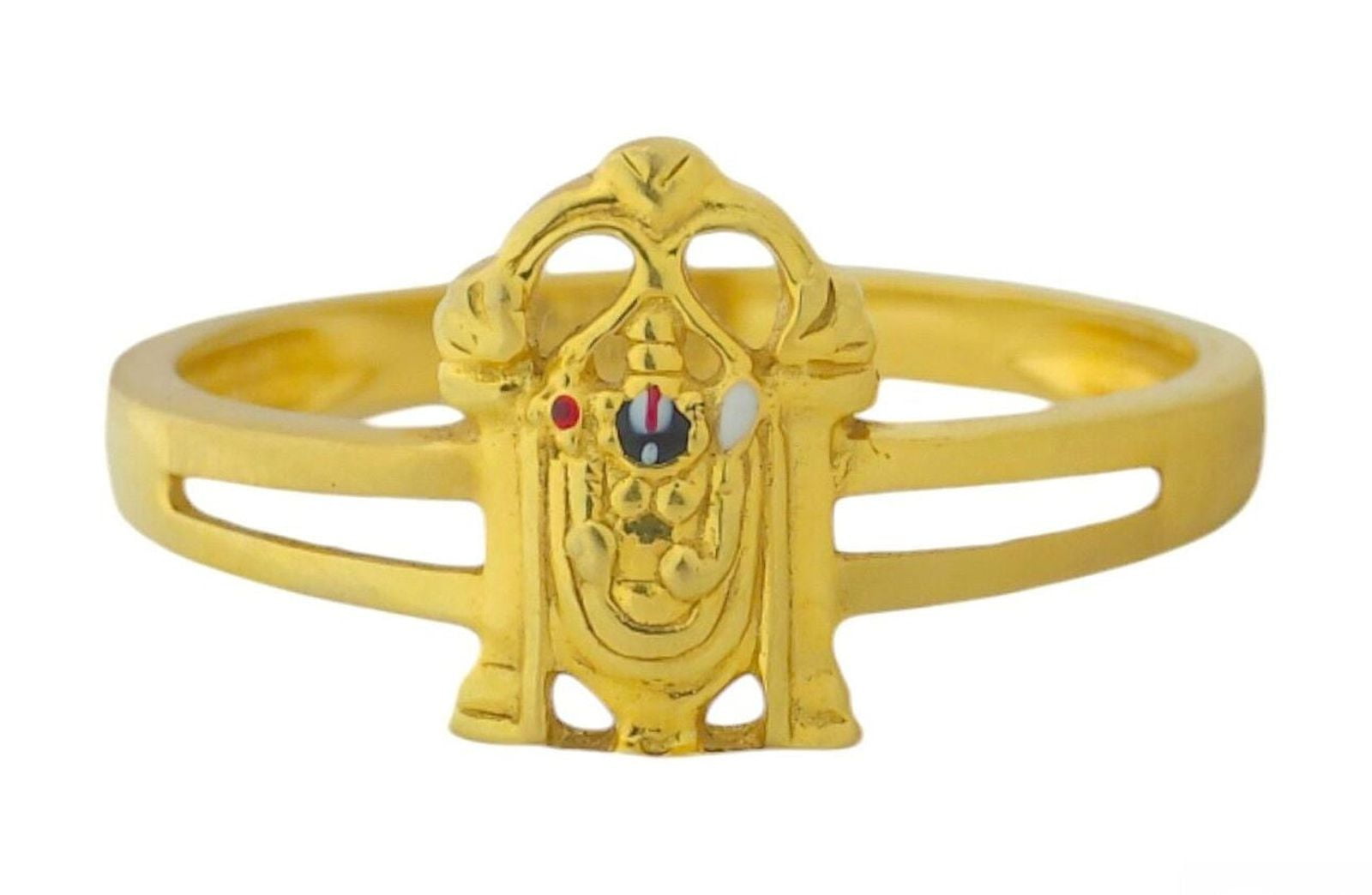 22K Real Certified Fine Yellow Gold Balaji Design Men's Ring - Walmart.com
