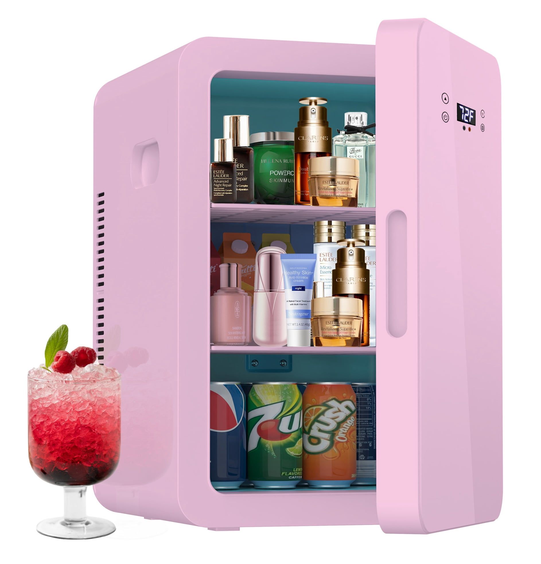 ADVWIN 22L/30Can Mini Fridge with Temperature Control, Compact ...