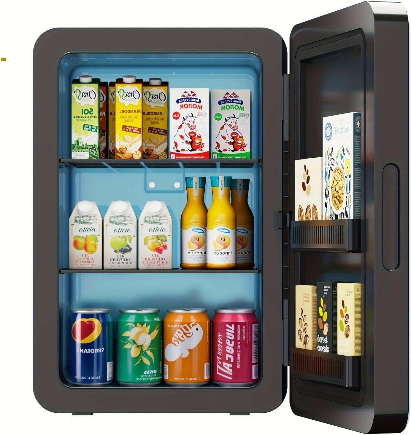 22L/30Cans Mini Fridge for Bedroom, 12v DC Portable Cooler & Warmer ...