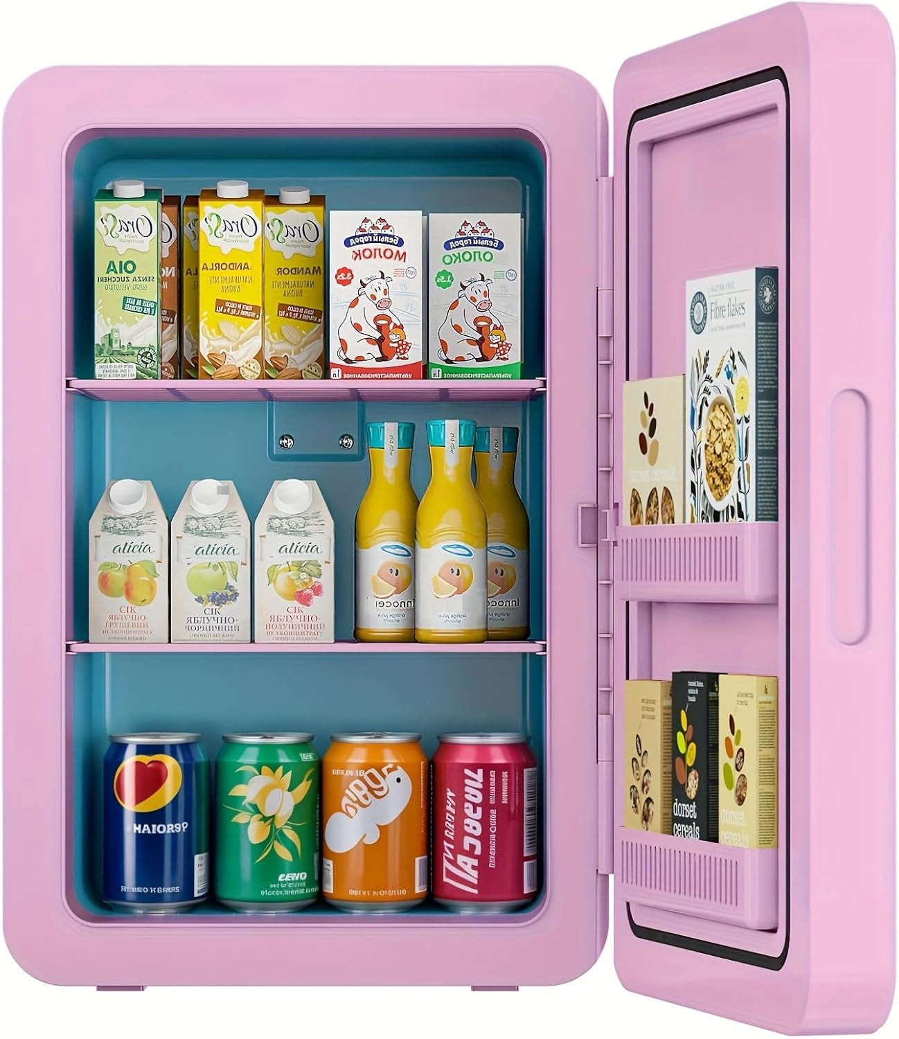 22L/30Cans Mini Fridge for Bedroom, 12v DC Portable Cooler & Warmer ...