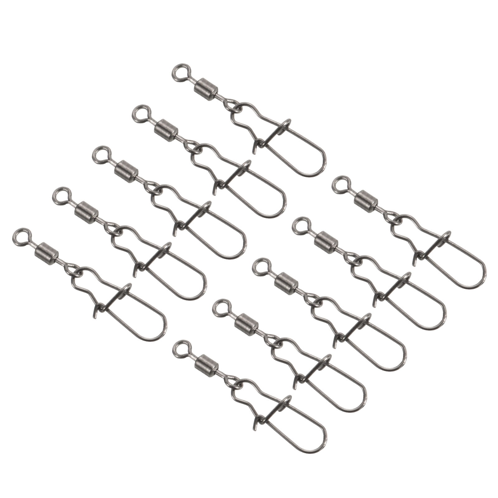 22LBS Stainless Steel Fishing Rolling Swivel with Coastlock Snap, Black ...