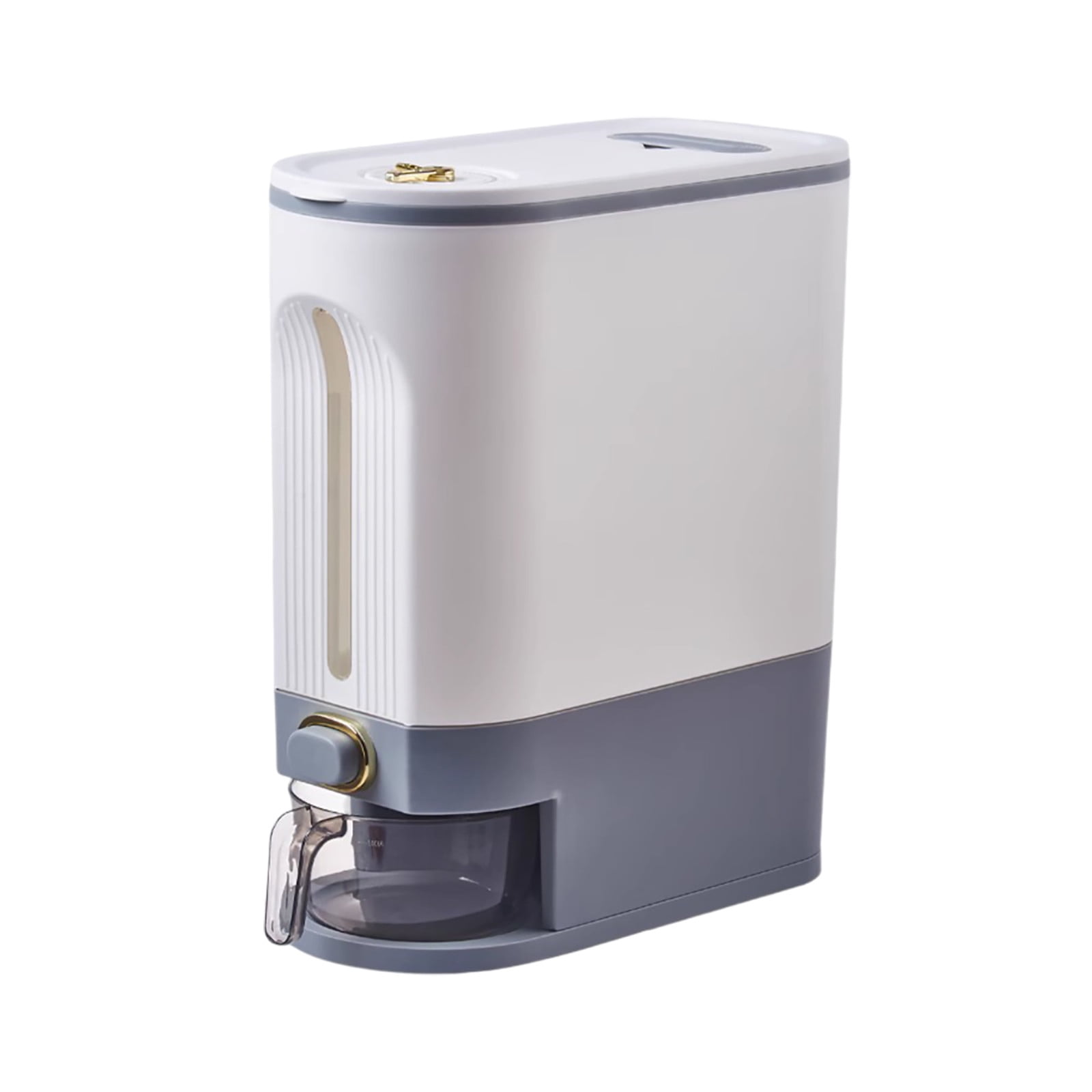 22Lb Airtight Rice Dispenser - Large Grain Storage Container with ...