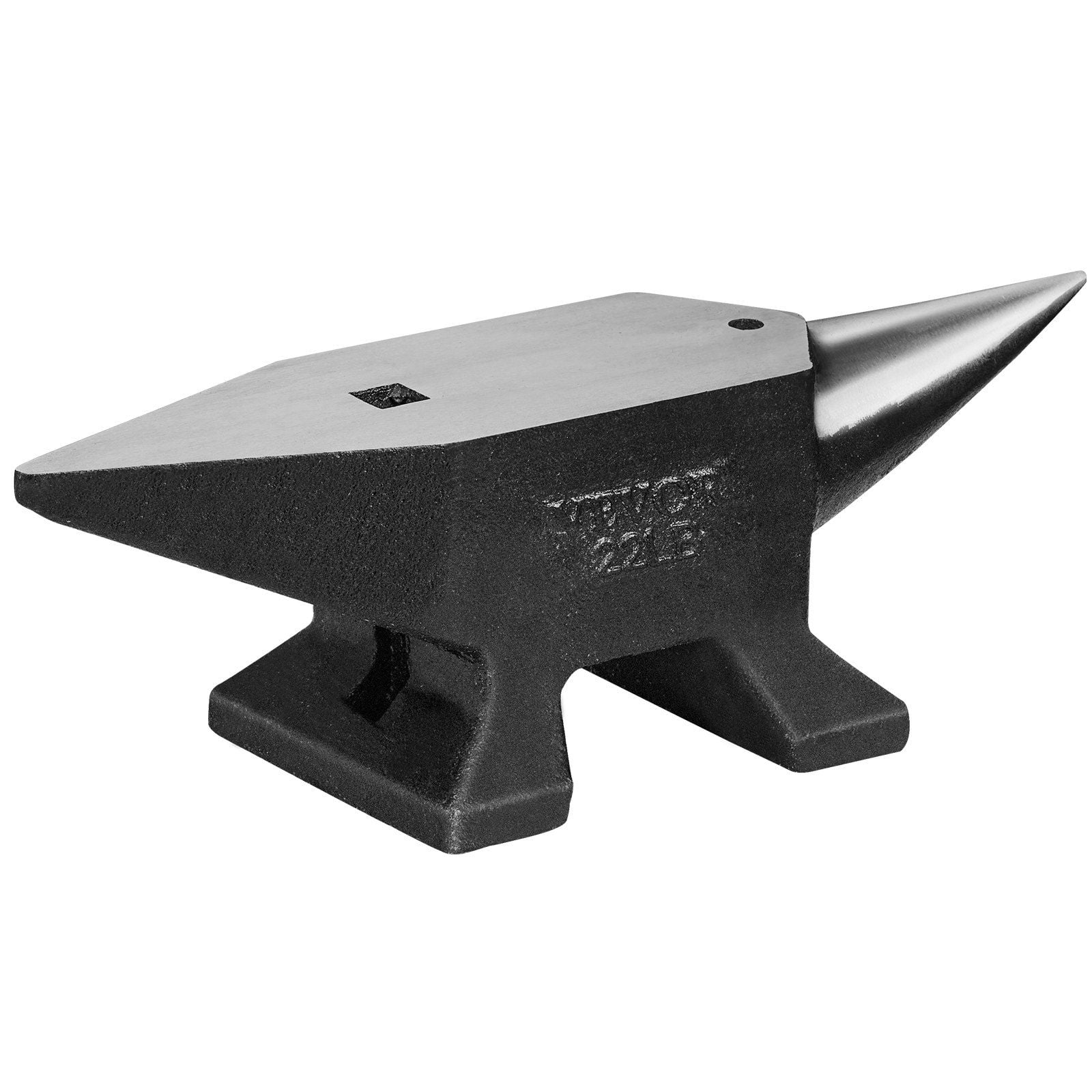 22Lbs Blacksmith Anvil, Cast Steel Single Horn Anvil with Stable Base ...