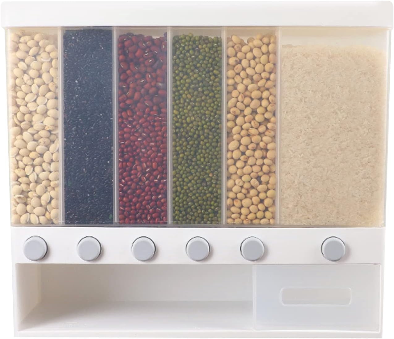 22Lbs Rice Dispenser, Large Cereal Dry Food Dispenser Containers with ...