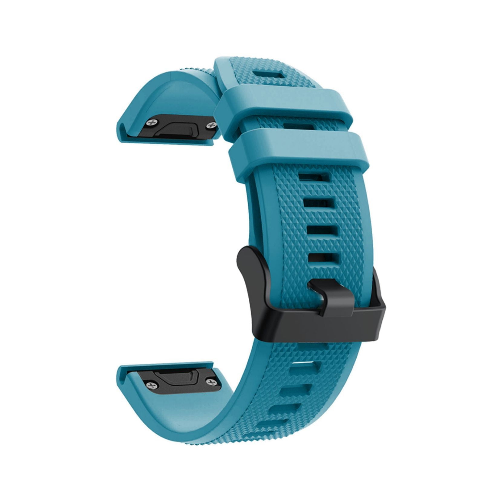 22MM Black Silicone Watch Strap Quick Release Stylish Durable ...