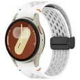 22MM FE Silicone Sports Watch Band With Fold Over Clasp Breathable Hole ...