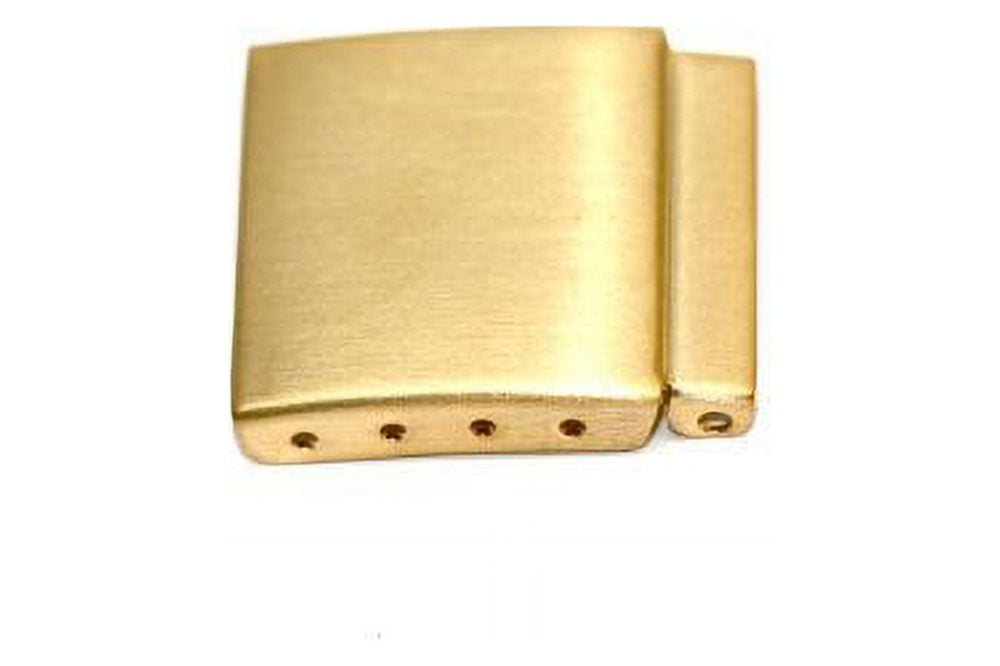 22MM GOLD STAINLESS STEEL WATCH BAND CLASP SPRING BRACELET EXTENDER ...