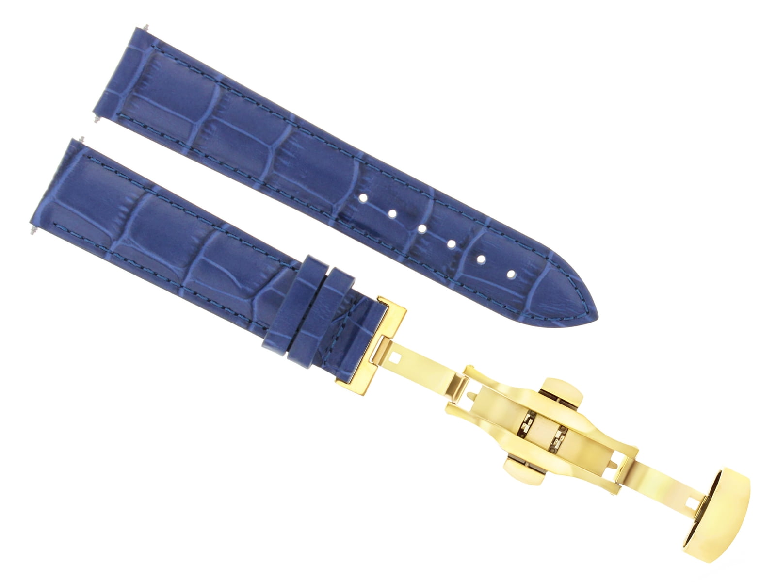 22MM LEATHER STRAP WATCH BAND DEPLOYMENT BUCKLE CLASP FOR BREITLING ...