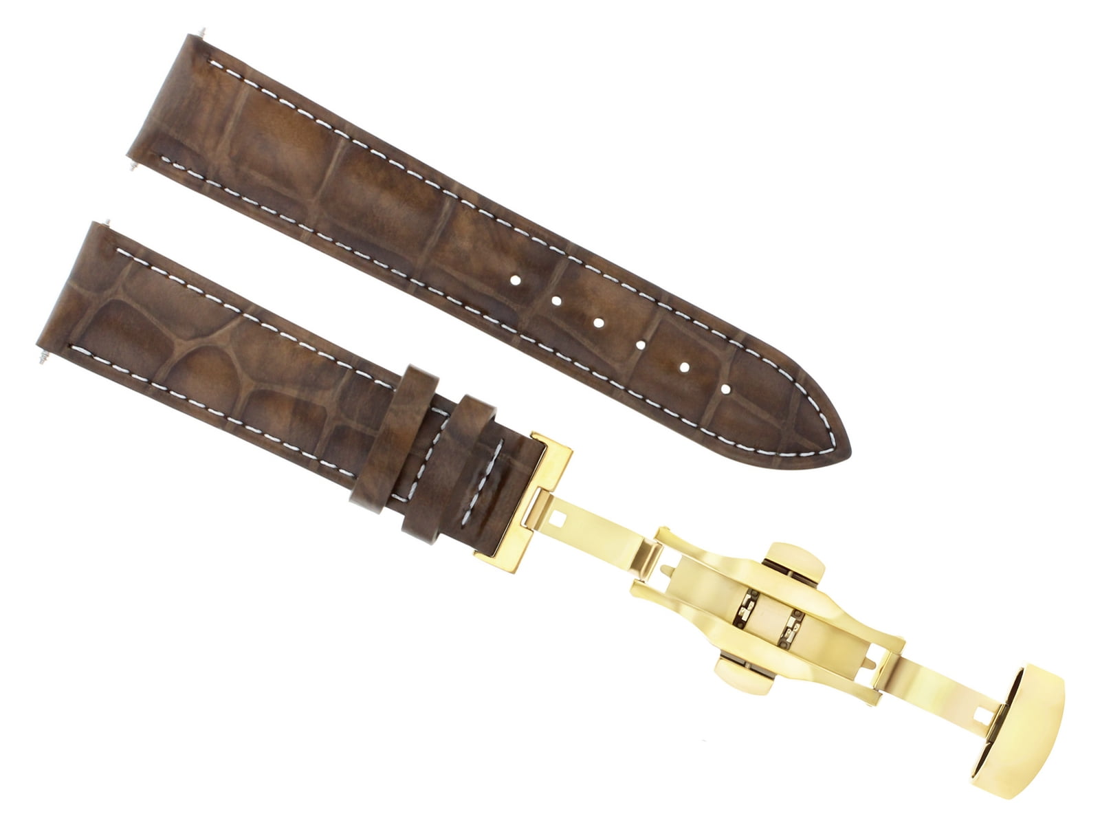 22MM LEATHER STRAP WATCH BAND DEPLOYMENT CLASP FOR TISSOT PRC WATCH L ...