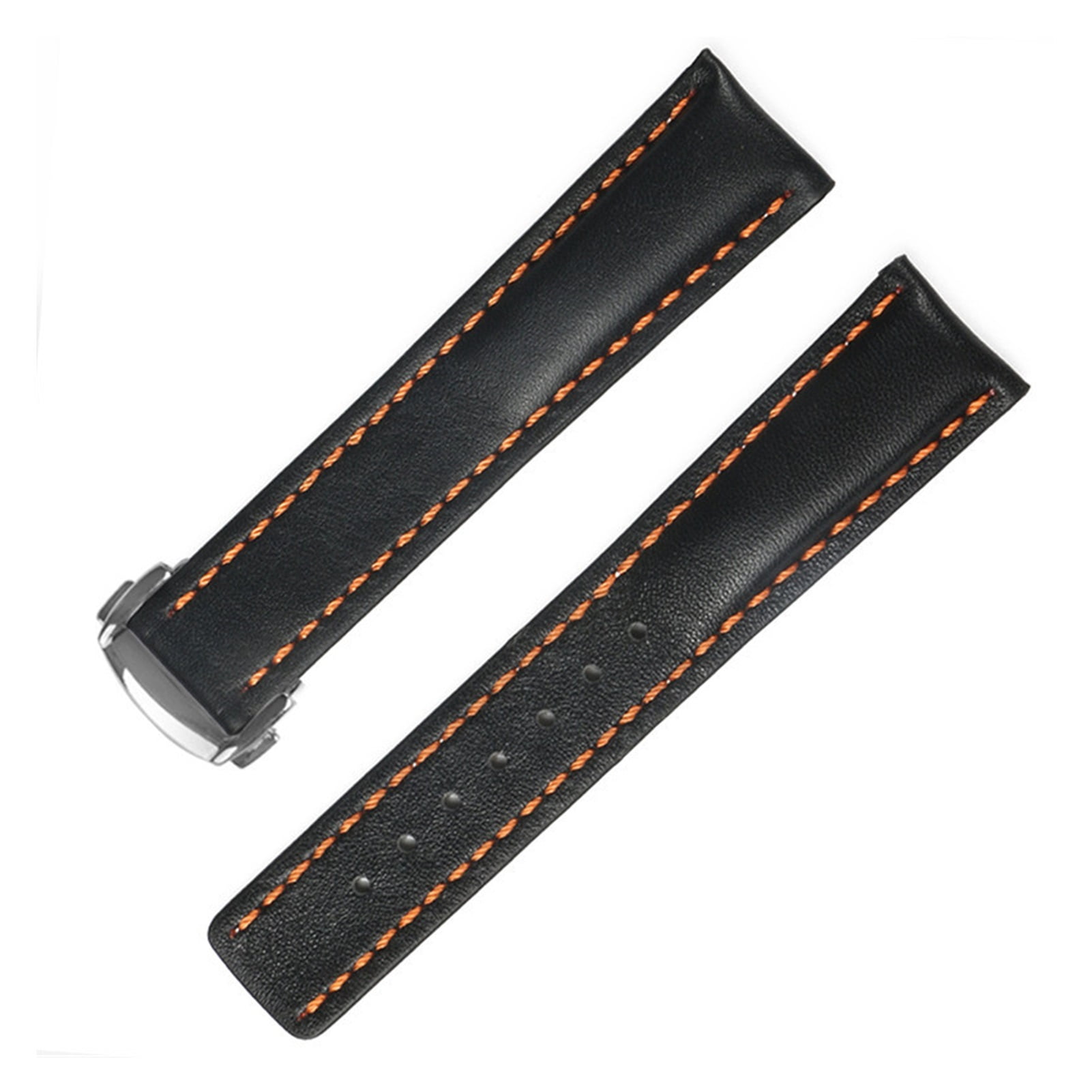 22MM Sport Carbon Fiber Leather Frontier Classic Waterproof Watch Band ...