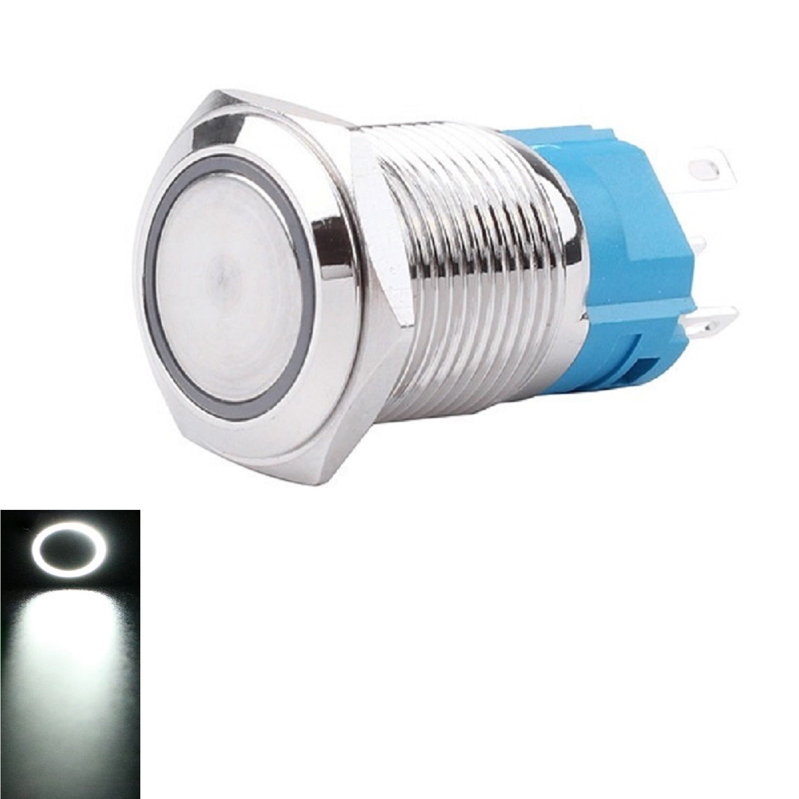 22Mm 110-220V Led On Off Waterproof Stainless Steel Latching Push ...