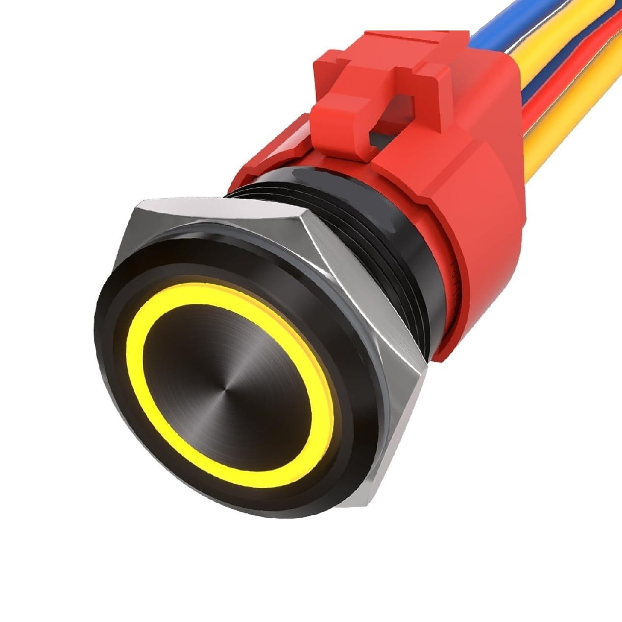 22Mm Metal Momentary Push Button Switch With Led Light 12V Self Reset ...