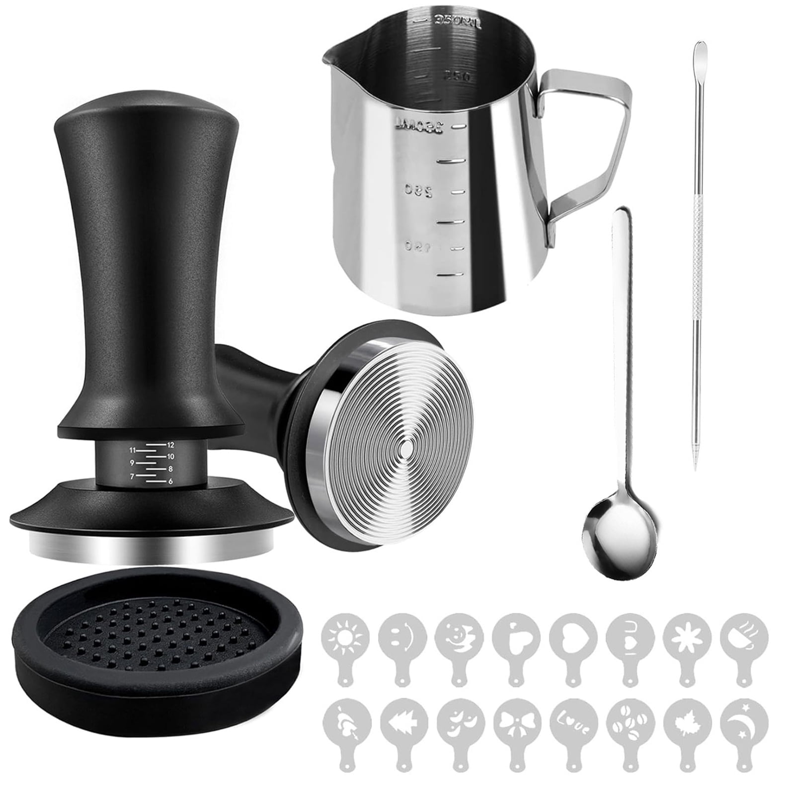22PCS Coffee Tamper Set, Espresso Accessories set with 51mm Coffee ...