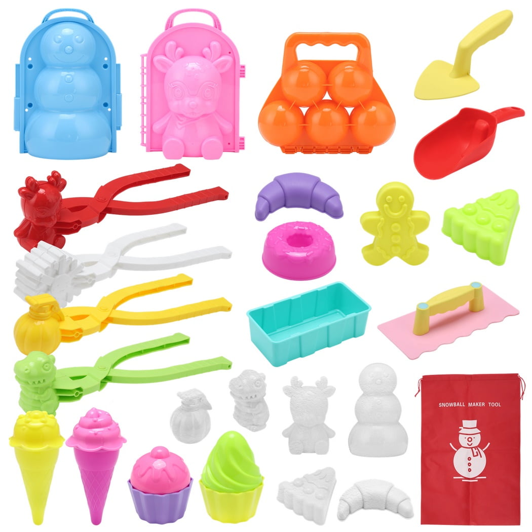 22PCS Snowball Maker Toys, Winter Snowball Maker Kit with Elk Snowman ...