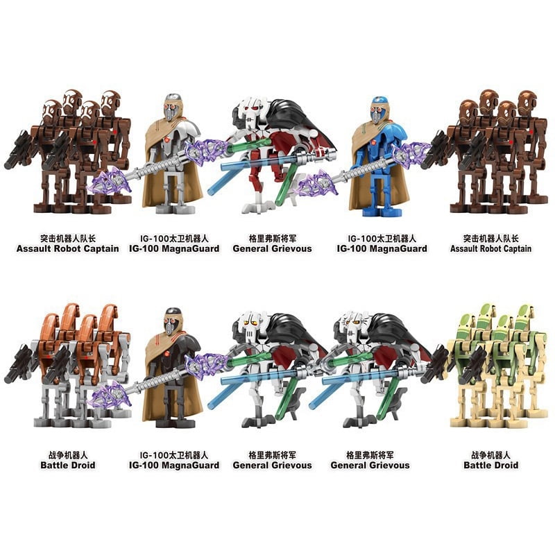 22PCS Star Wars Robot Clone Corps Minifigures – Assault Robot Captain lG-100 MagnaGuard General ...