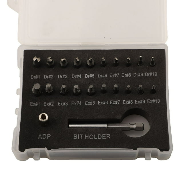 22Pc Damaged Screw Extractor Stripped Screws Remover Broken Rusty Bolt ...