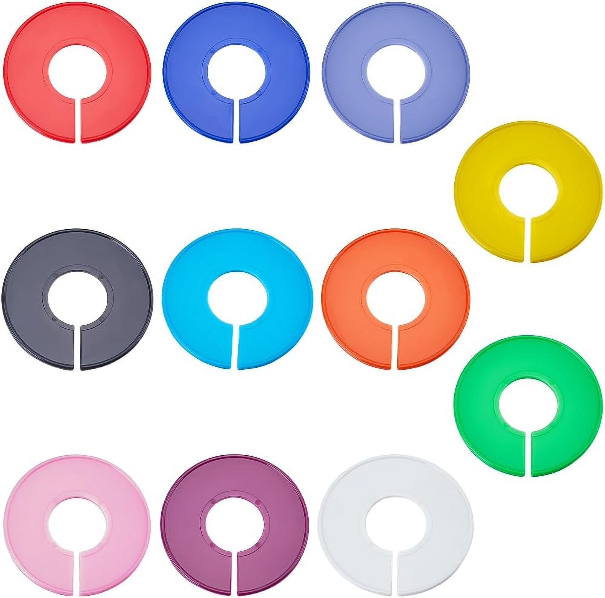 22Pcs 11 Colors Round Closet Dividers Colorful Plastic Clothing Rack ...