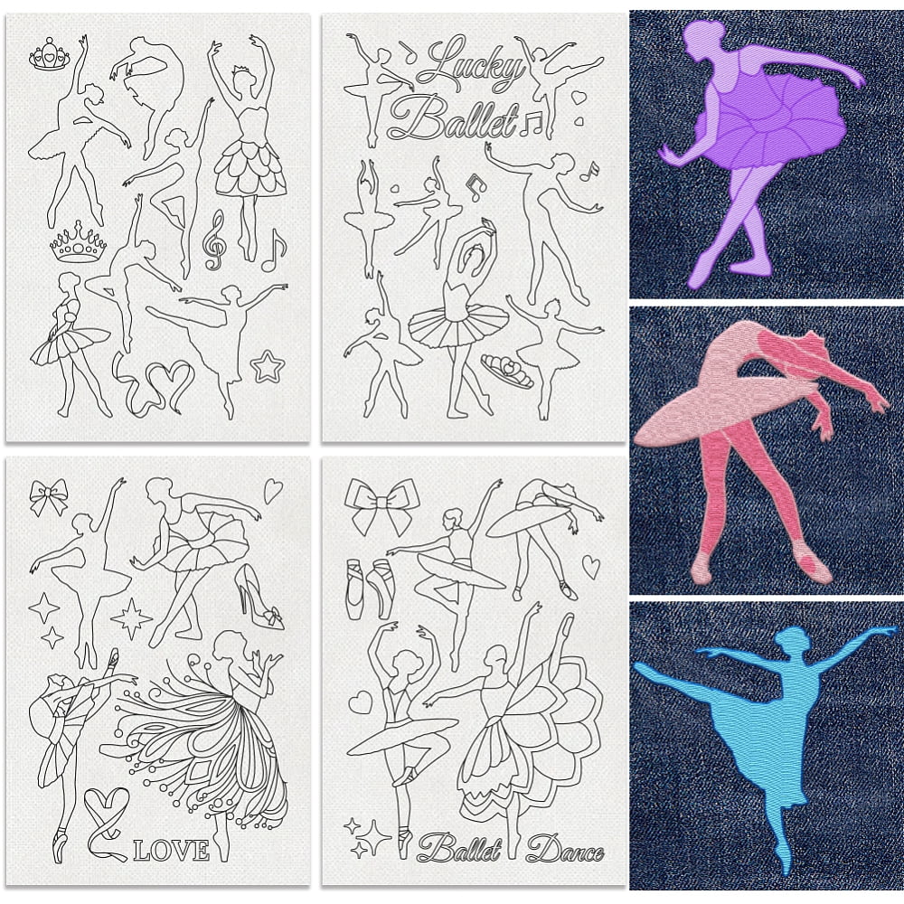 22Pcs Ballet Dancer Water Soluble Hand Sewing Stabilizers 8.3"x11.7 ...