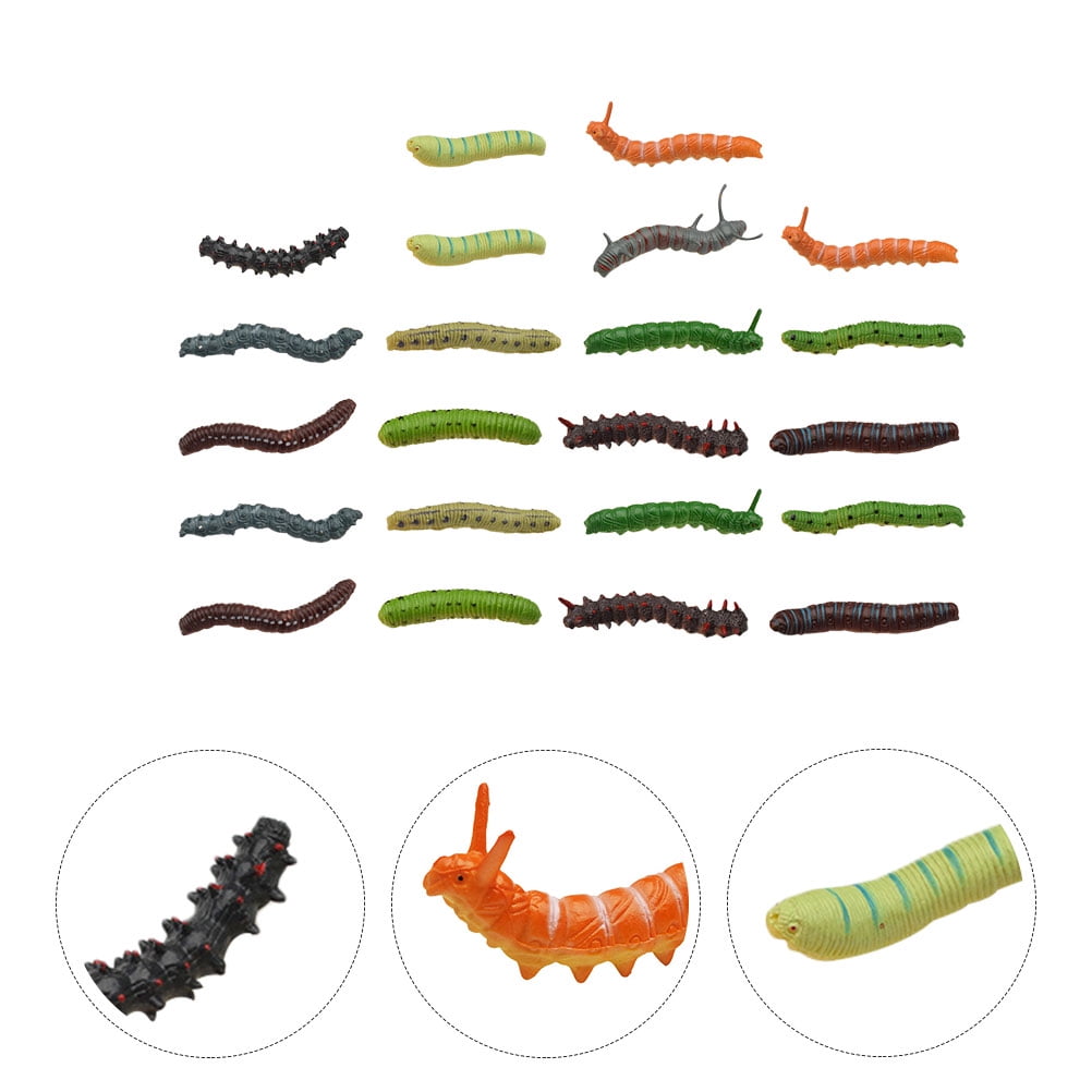 FOLOYORI Plastic Caterpillar Simulation Caterpillars PVC 22Pack 2.4X0 ...