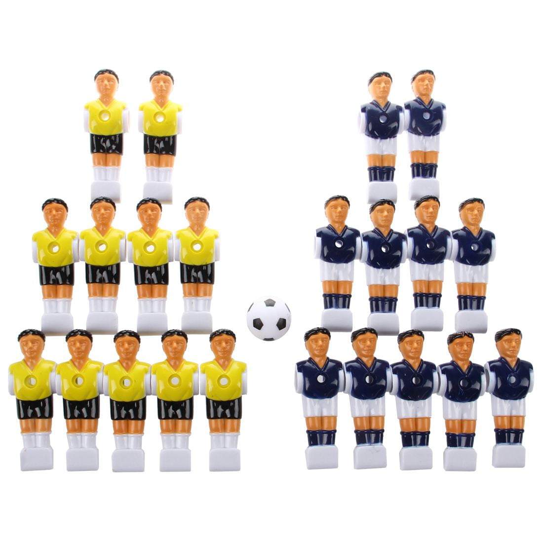 22Pcs Foosball Man Table Guys Man Soccer Player Part Yellow+Royal Blue ...