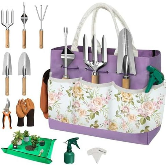 22Pcs Gardening Tools Set for Women Heavy Duty Garden Hand Tool Kit ...