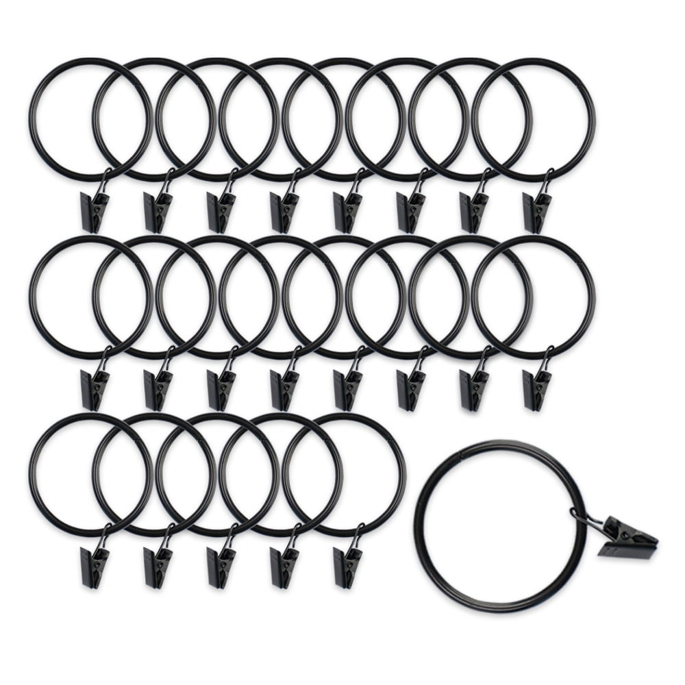 22Pcs Large Metal Curtain Rings Curtain Clips, Heavy Duty Rustproof ...