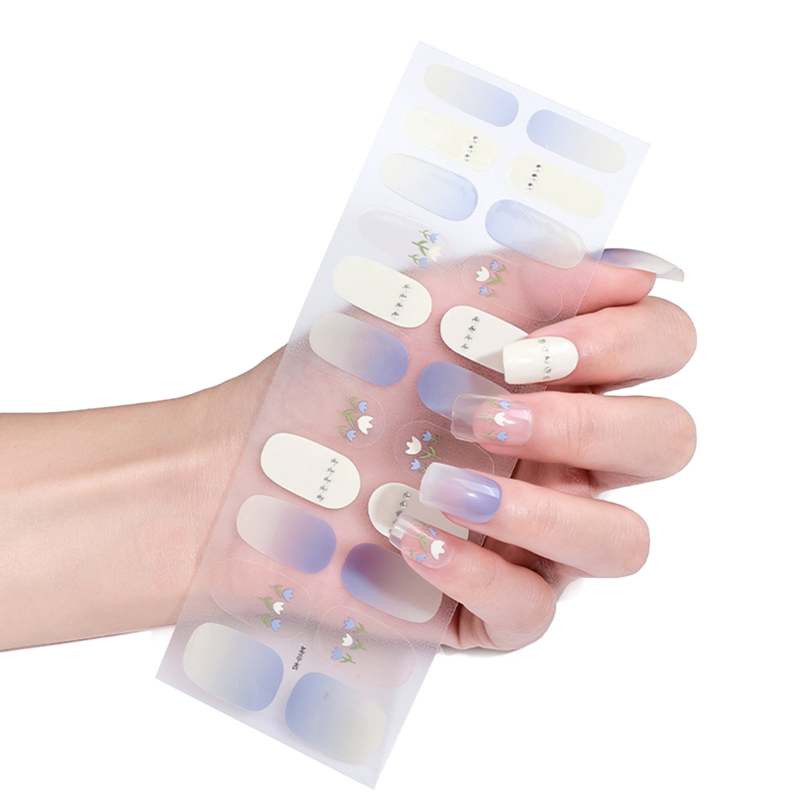 22Pcs Multi-Colors Polish Strips Self-Adhesive Gel Sticker Decals Gel ...