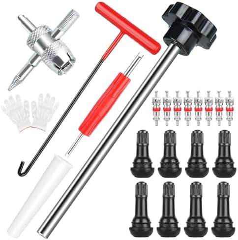 22Pcs Quick Change Tire Valve Tool Kit, Tire Valve Stem Core Quickly ...