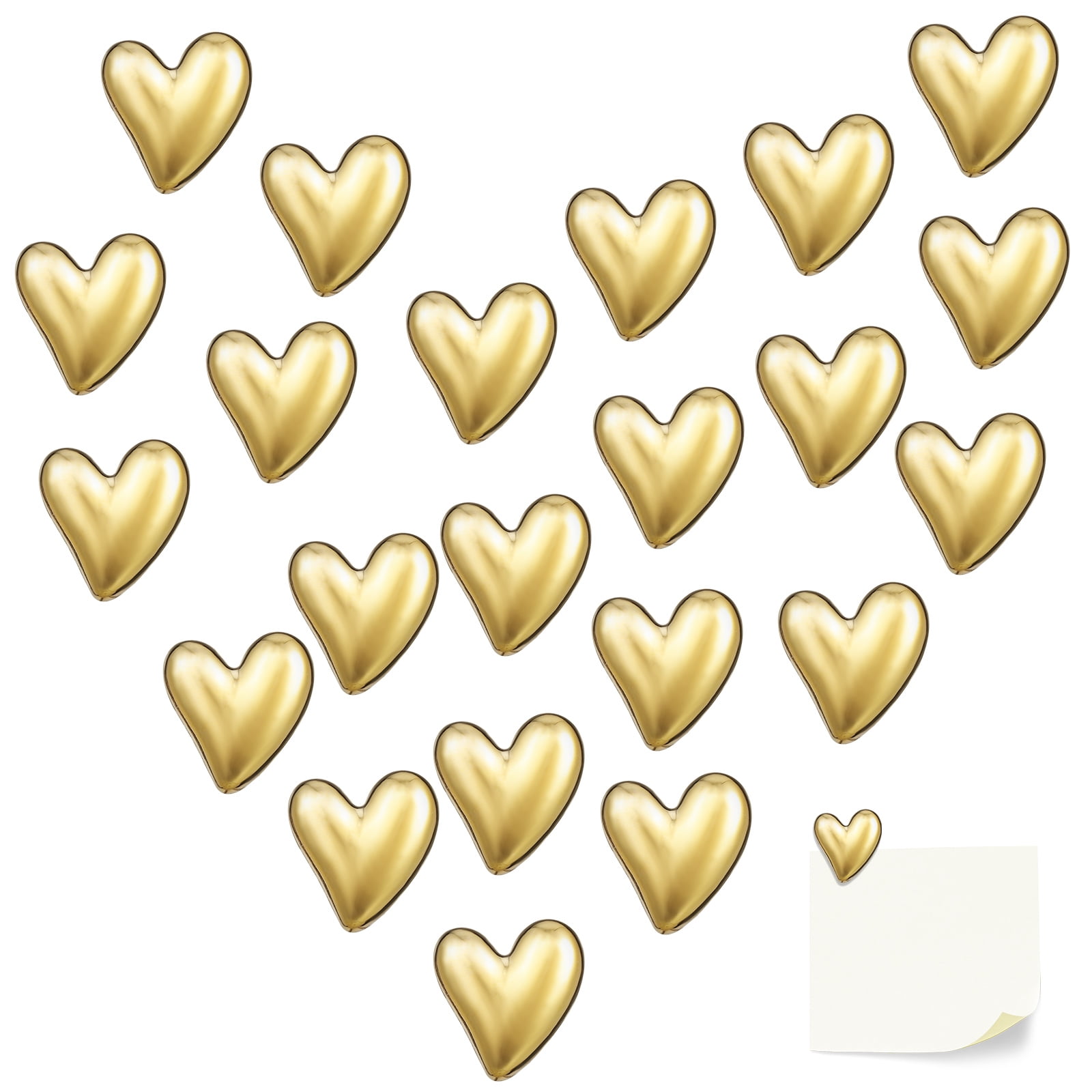 Amosfun Heart Shaped Fridge Magnets Synthetic Resin 22Pack 0.8In ...