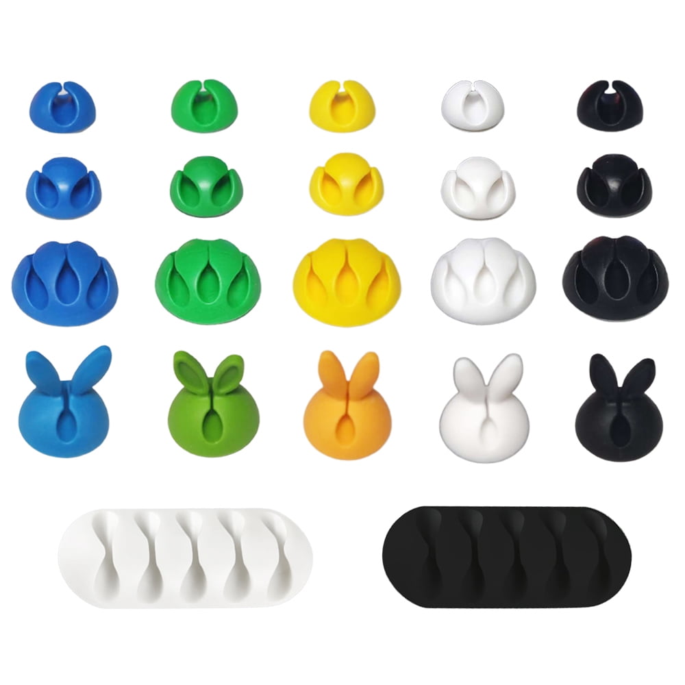 22Pcs Self-Adhesive Cable Clips, Cable Organizer, USB Cable Holder Cord ...