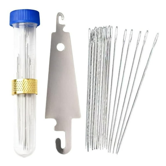 22Piece Sewing Needles Kit, Big Eye Stainless Steel Needles for Hand ...
