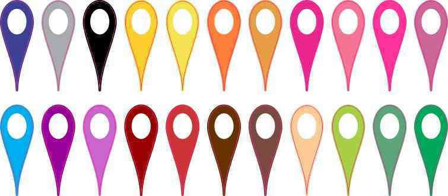 [22X] 0.35in x 1in Assorted Colors Map Pointer Stickers - Walmart.com